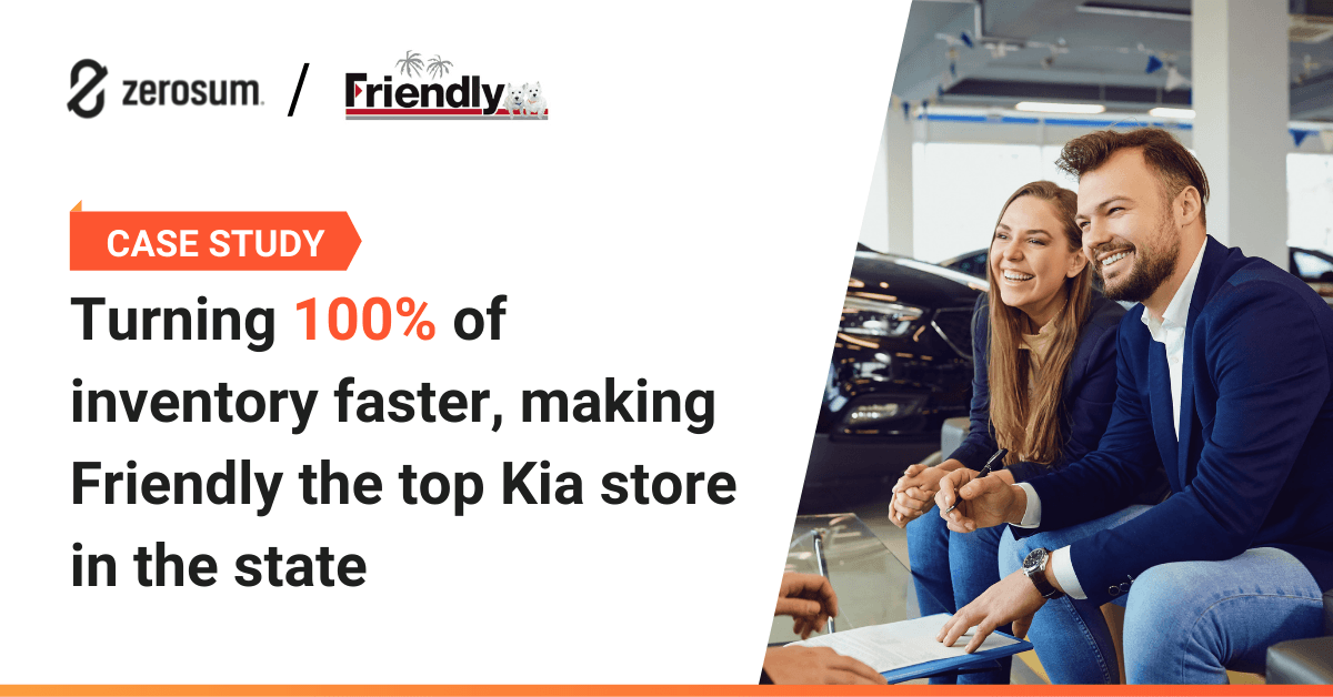 Turning 100% of Friendly Kia's Inventory | Case Study | ZeroSum