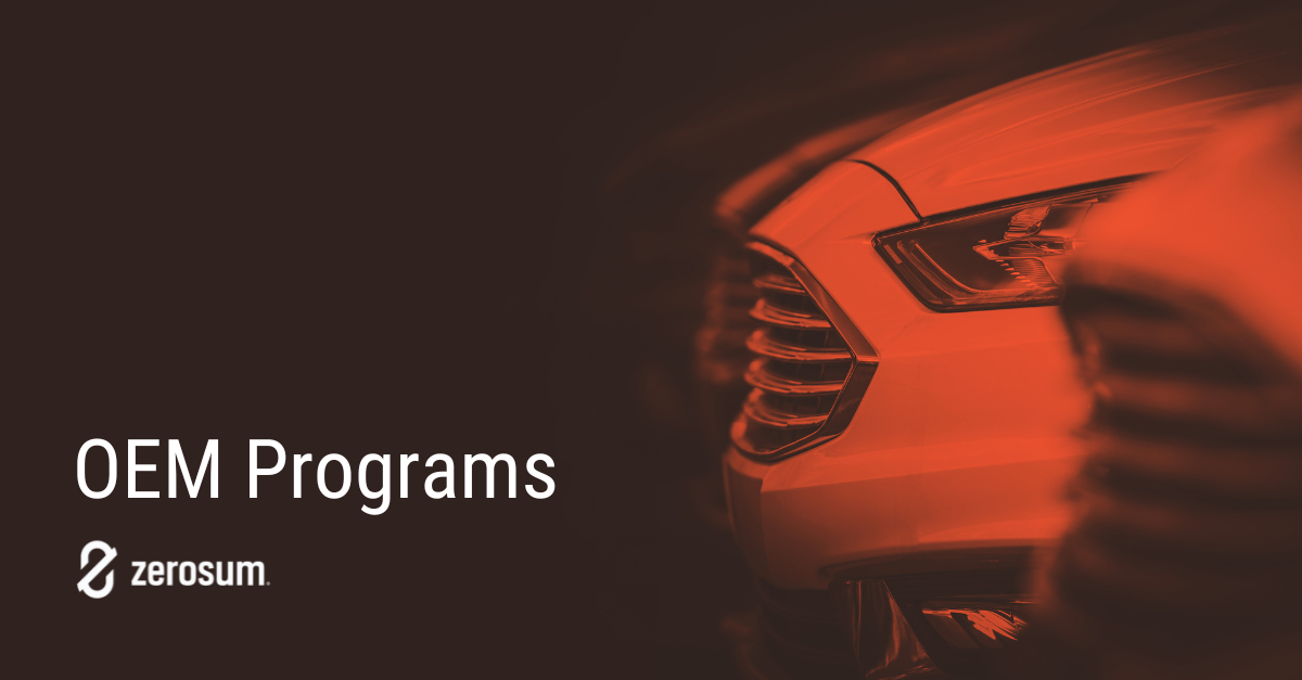 OEM Programs | Certified OEM Partner For Top OEMs Nationwide | ZeroSum